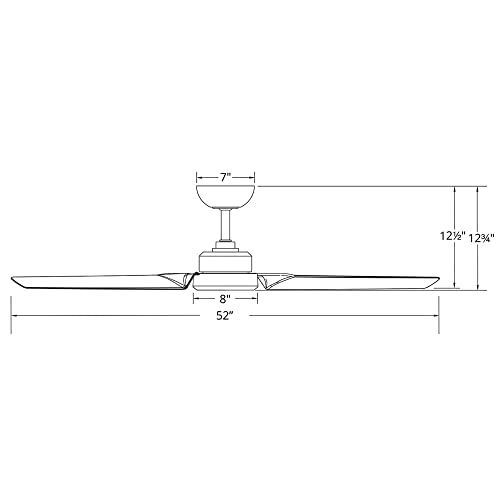 Roboto Smart Indoor and Outdoor 3-Blade Ceiling Fan 52in Oil Rubbed Bronze with Remote Control works with Alexa, Google Assistant, Samsung Things, and iOS or Android App