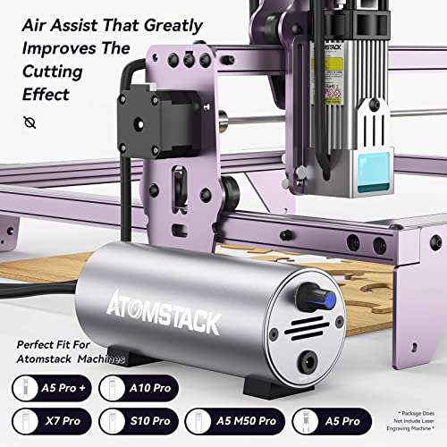 Atomstack Air Assist Pump by UESUIKA, Air Assist Kit for Laser Cutter and Engraver Machine, Cleaner Cutting Object Edges with Airflow 10-30L /Min