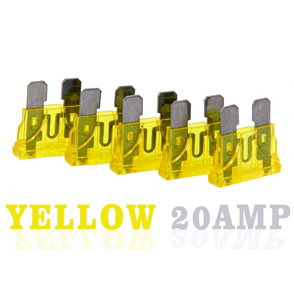 (20 pcs) 20 Amp Standard Blade Fuse, 20 A Automotive Fuse for Car Truck