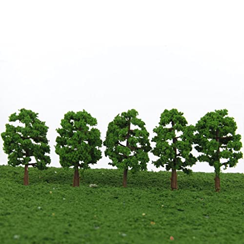 LoveinDIY 100pcs Plastic Model Trees N Scale Train Street Layout Railway Landscape 8cm