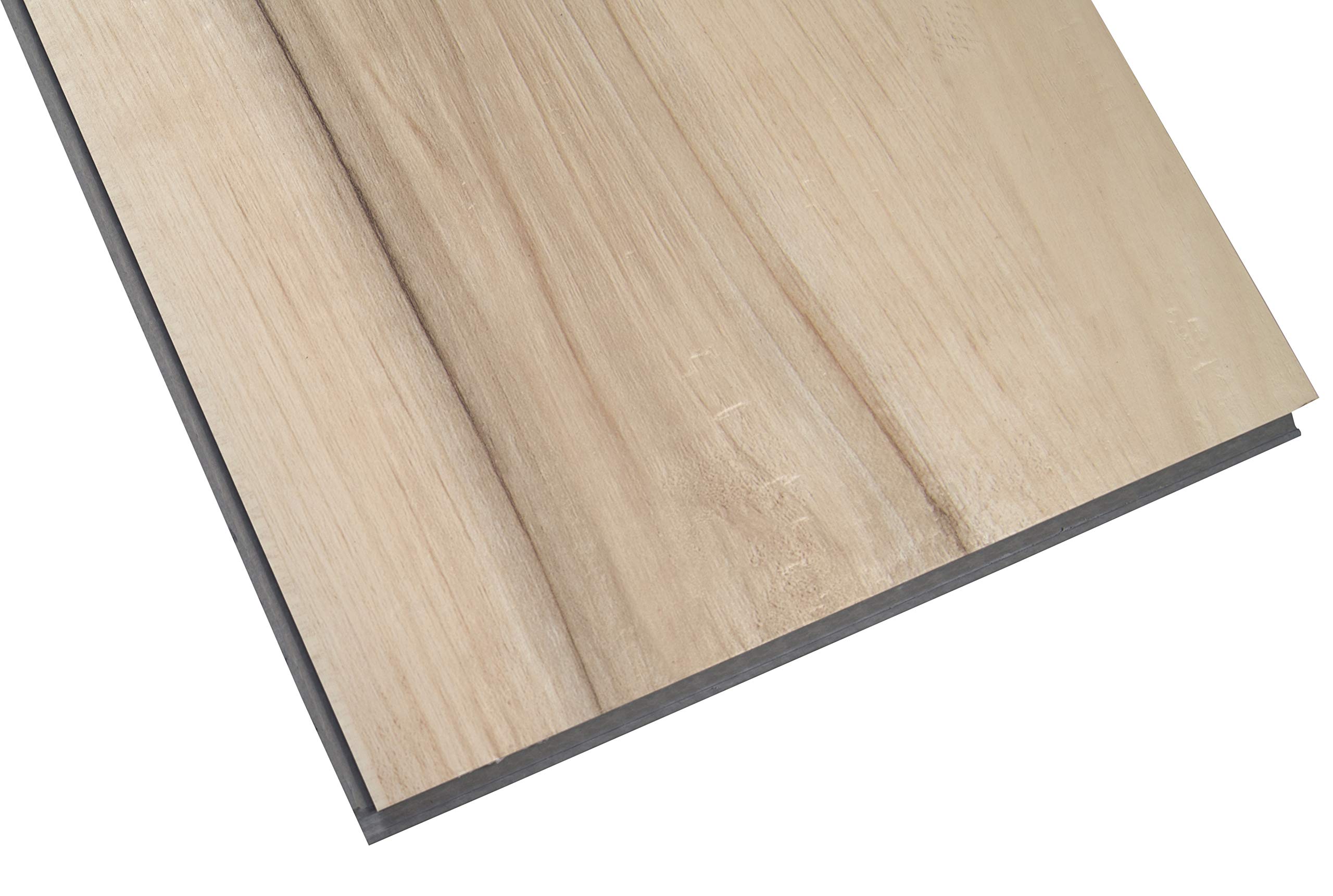 MSI Glendale 7 inch x 48 inch Luxury Vinyl Flooring, Rigid Core Planks, LVT Tile, Click Lock Floating Floor, Waterproof LVT, Wood Grain Finish, CASE, Aged Maple Beige, 19 Square Feet