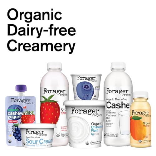 Forager Project Organic Cashewmilk Yogurt, Unsweetened Vanilla Bean, 24-Ounce