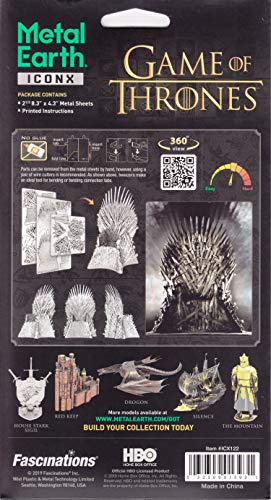 Metal Earth Premium Series Game of Thrones Iron Throne 3D Metal Model Kit Fascinations