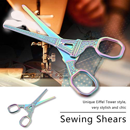 Embroidery Scissors Stainless SteelStitch Scissors Eiffel Tower Shape Sewing Shears DIY Art Work Embroidery Tool Scissor for Needlework Embroidery Sewing Craft Art Work(Multicolour)