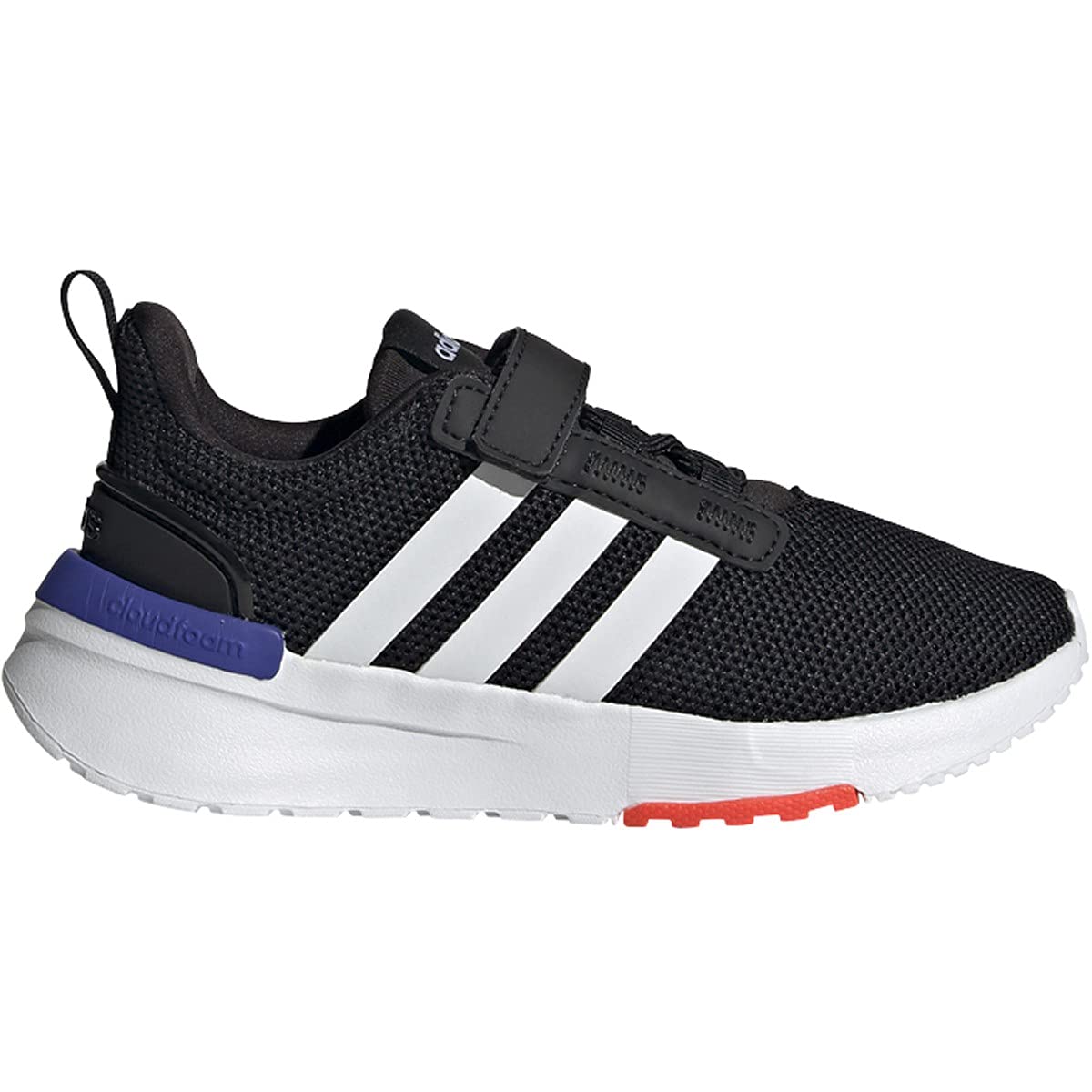 adidas Unisex-Child Racer TR21 Running Shoe, Black/White/Sonic Ink, 11 Little Kid