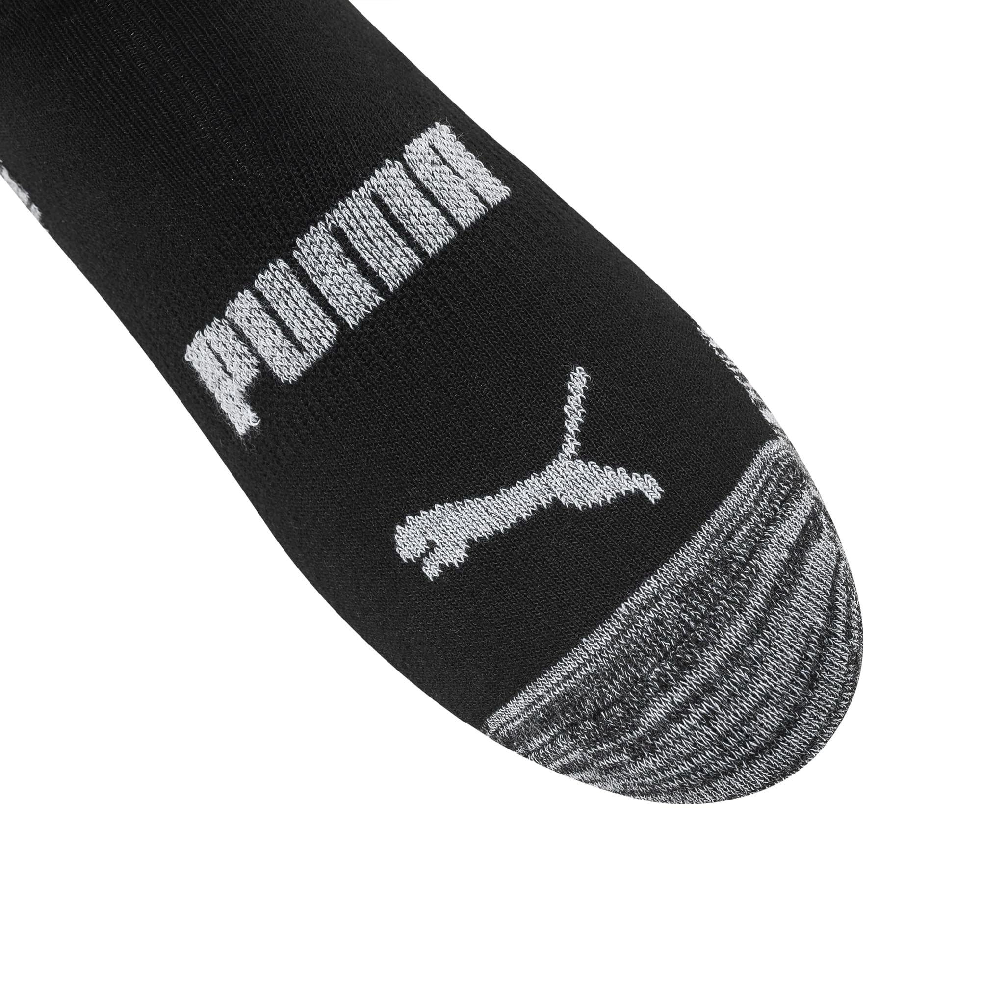 PUMA womens Low Cut 6 Pack No Show Socks, Black/Grey, 9 11 US