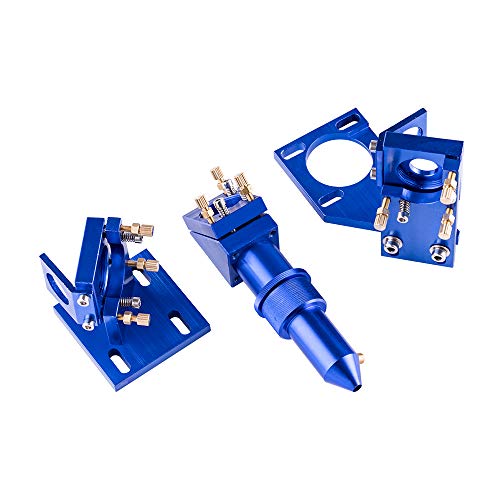 Ultrarayc K Series CO2 Laser Head Set with 20mm Mirrors and Lens D12 FL50.8 for K4060 40W 50W CO2 Laser Engraver Cutter Machine(Blue)