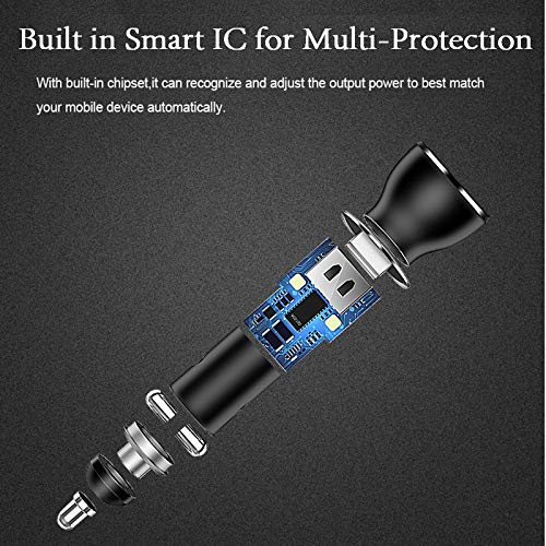 for Huawei Supercharge Car Charger, 9V/2A Car Charger Adapter Quick Fast Charger with USB Type C Super Charging Cable Car Charger for Huawei P40 P30 P20 Pro,Mate 30 20 10 9 (Black)