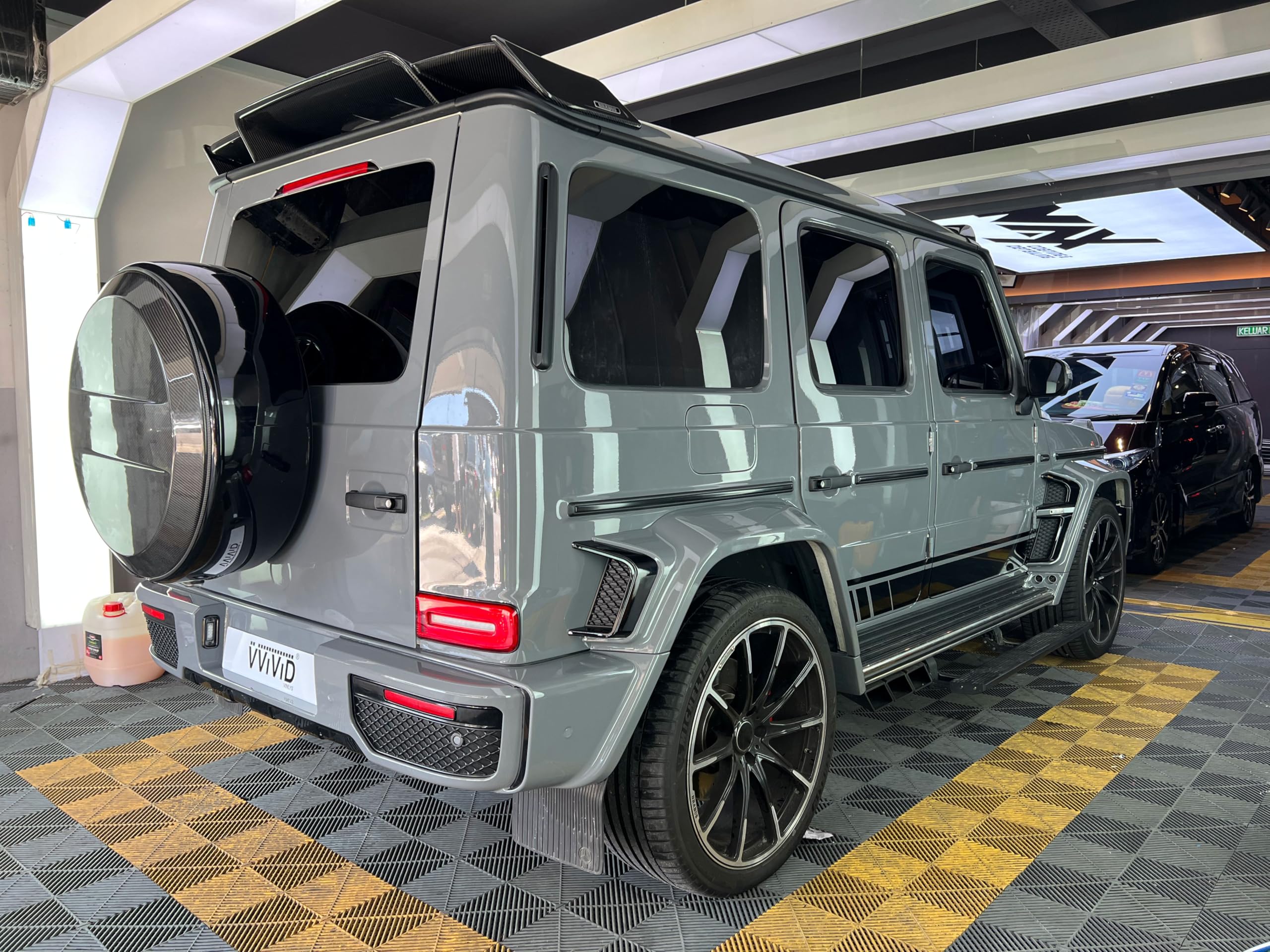 VViViD+ Ultra Gloss Nardo Dark Grey Vinyl Car Wrap Premium Paint Replacement Film Roll with Nano Air Release Technology, Stretchable Protective Cap Liner, Self Adhesive (3ft x 5ft)