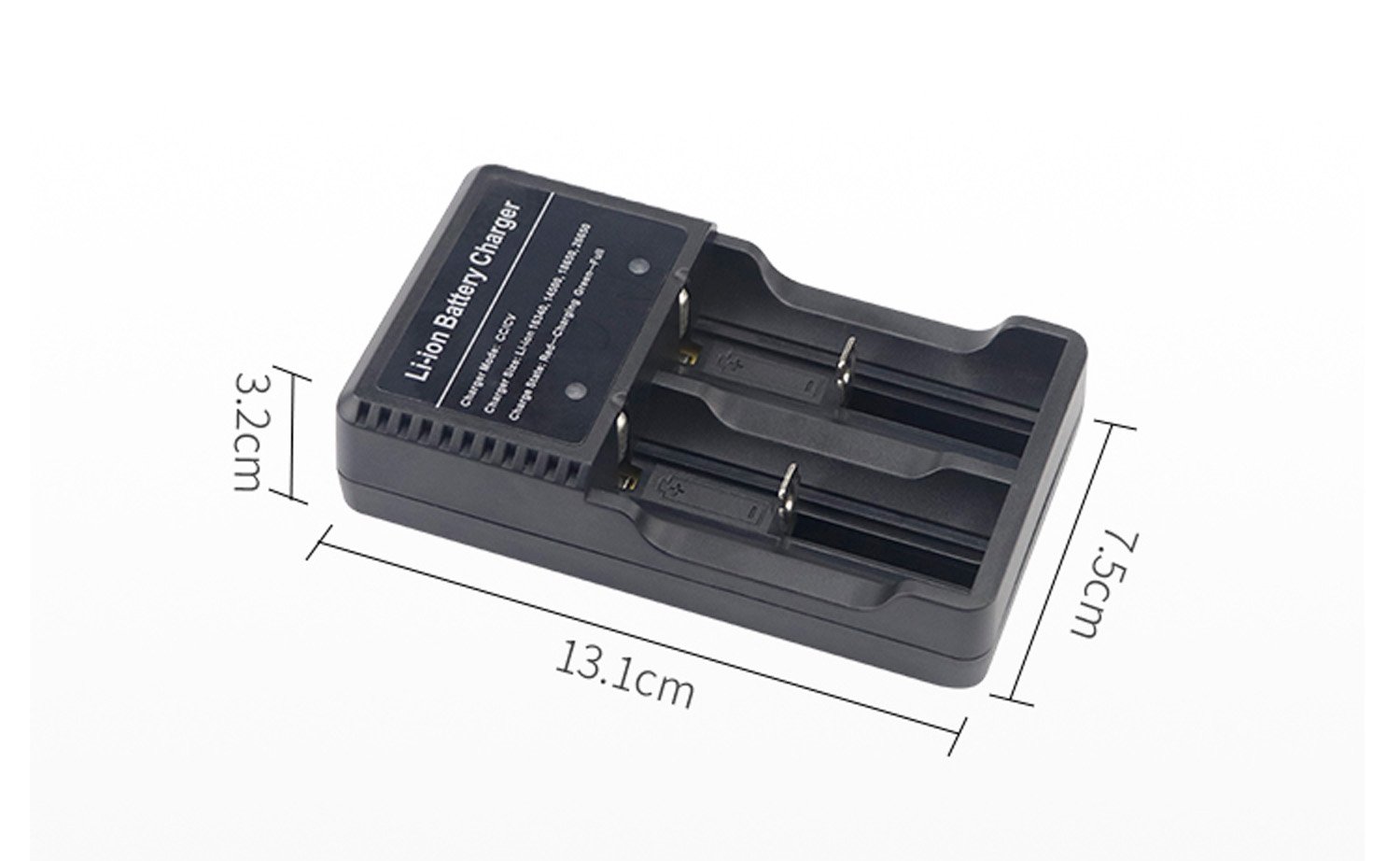 26650 Battery Charger 2-Bay Fast Charging for 18650 26650 14500 3.7 4.2V Rechargeable Lithium Batteries - Not Battery