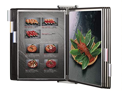 Tarifold Antimicrobial Wall Reference System with 10 Display Pockets, Letter-Size, 20 Sheet Capacity (WA271)
