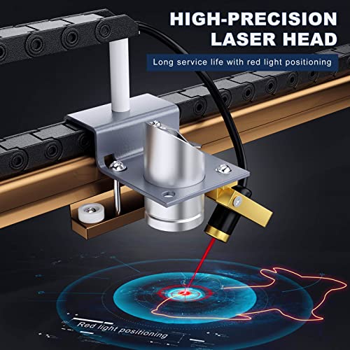 Monport 40W Laser Engraver, 40W Lightburn (8" X 12") CO2 Laser Engraver & Cutter with Red Dot Guidance, 3 LED Monitor Display and Water Cooling System