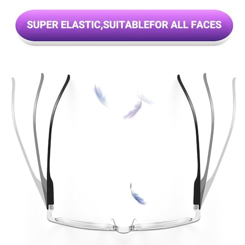 TERAISE 4PCS Fashion Anti-blue light Reading Glasses Men Women Computer Reader(2.25X)