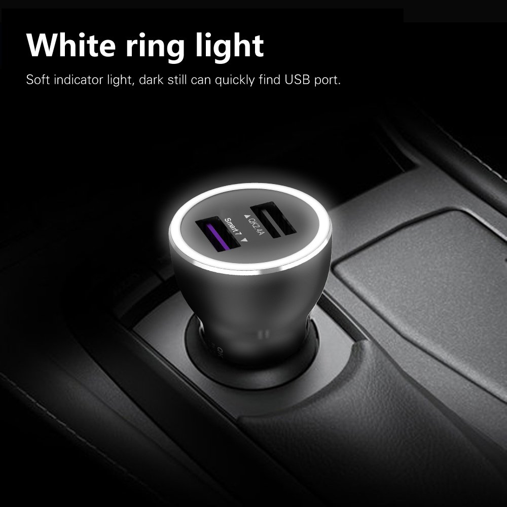 for Huawei Supercharge Car Charger, 9V/2A Car Charger Adapter Quick Fast Charger with USB Type C Super Charging Cable Car Charger for Huawei P40 P30 P20 Pro,Mate 30 20 10 9 (Black)