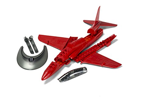 Airfix Quickbuild RAF Red Arrows Hawk Snap Together Plastic Model Kit J6018, Red & Black, 10 x 6 x 2 inches