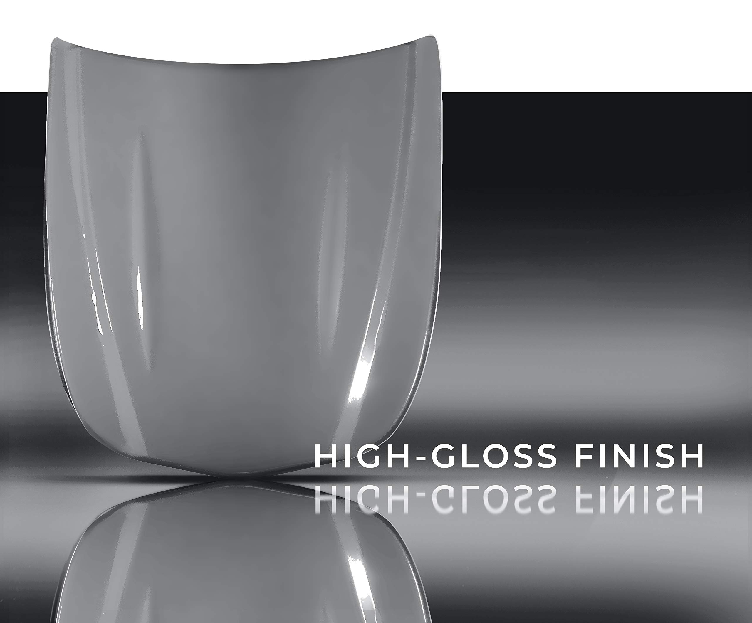 VViViD+ Ultra Gloss Nardo Dark Grey Vinyl Car Wrap Premium Paint Replacement Film Roll with Nano Air Release Technology, Stretchable Protective Cap Liner, Self Adhesive (3ft x 5ft)