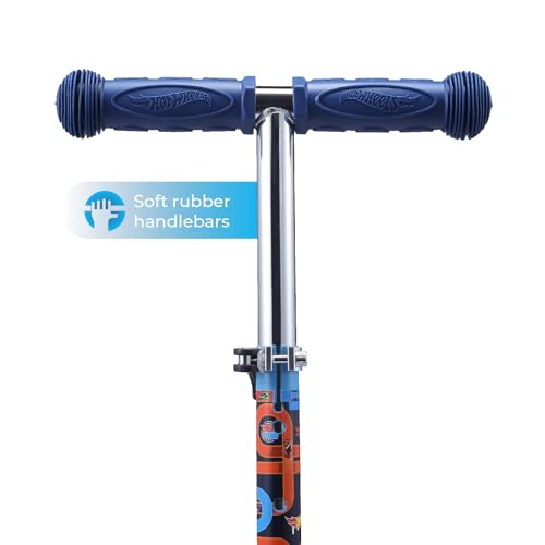 Hot Wheels Self Balancing Kick Scooter with Light Up Wheels, Extra Wide Deck, 3 Wheel Platform, Foot Activated Brake, 75 lbs Limit, Kids & Toddlers Girls or Boys, for Ages 3 and Up