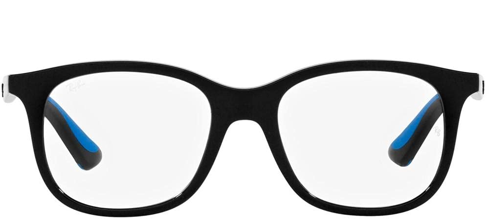 Ray-Ban Junior Kids' RY1604 Square Prescription Eyeglass Frames, Black/Demo Lens, 46 mm