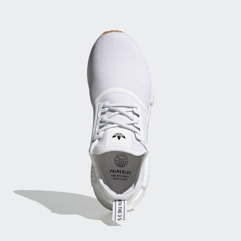adidas Originals mens Nmd_r1 Sneaker, White/White/Gum, 10.5 US