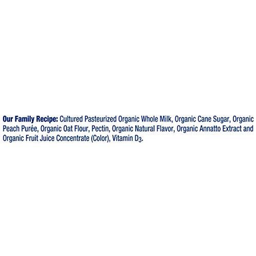 Stonyfield Organic YoBaby Whole Milk Banana & Oat Yogurt Pouches for Babies 6 Months & Older, 3.4 oz., 4 Ct