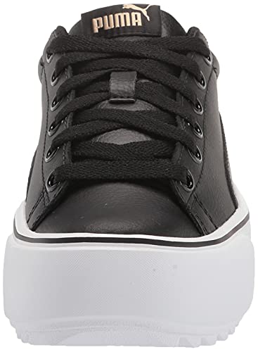 PUMA womens Kaia Platform Sneaker, Black, 9 US
