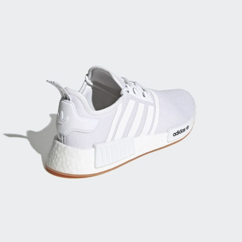 adidas Originals mens Nmd_r1 Sneaker, White/White/Gum, 10.5 US