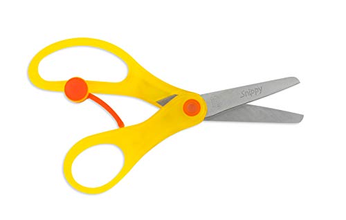 Hygloss-Armada Art Snippy Spring-Action Scissors - Spring Back Open as You Cut - Stainless Steel, Blunt Tip Blades - Easy Cutting for Children - Kids’ Arts & Crafts - 5 Inches - Yellow - 3 Pairs
