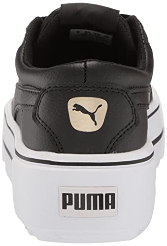PUMA womens Kaia Platform Sneaker, Black, 9 US