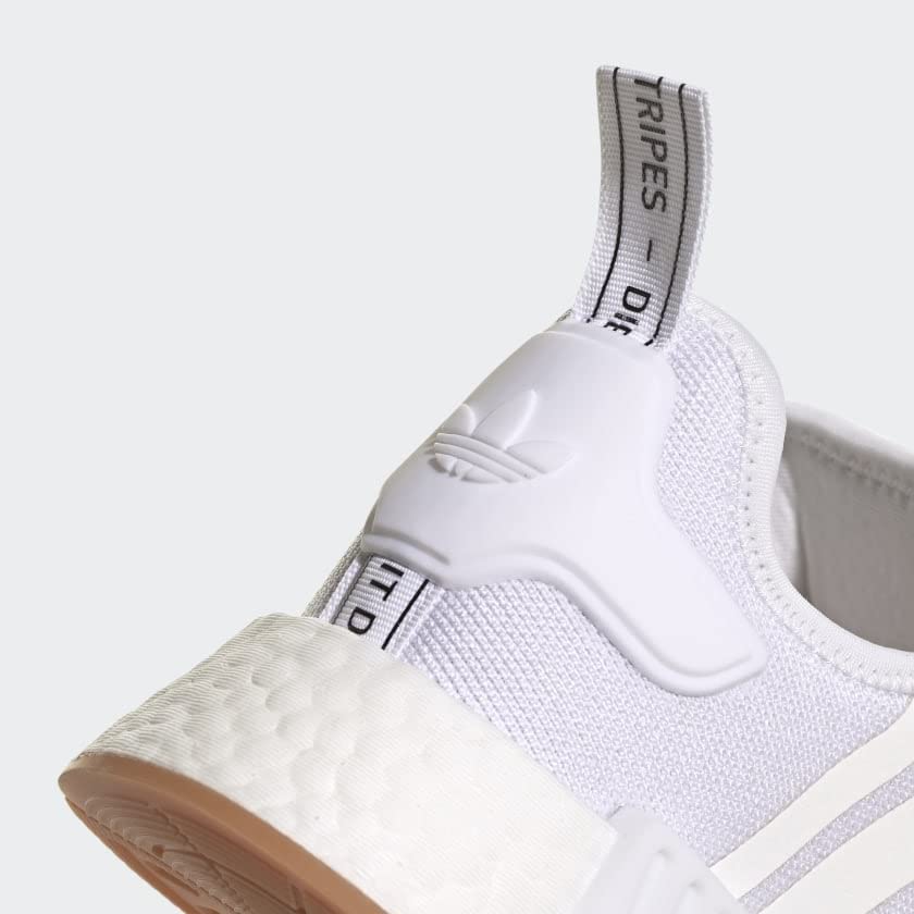 adidas Originals mens Nmd_r1 Sneaker, White/White/Gum, 10.5 US
