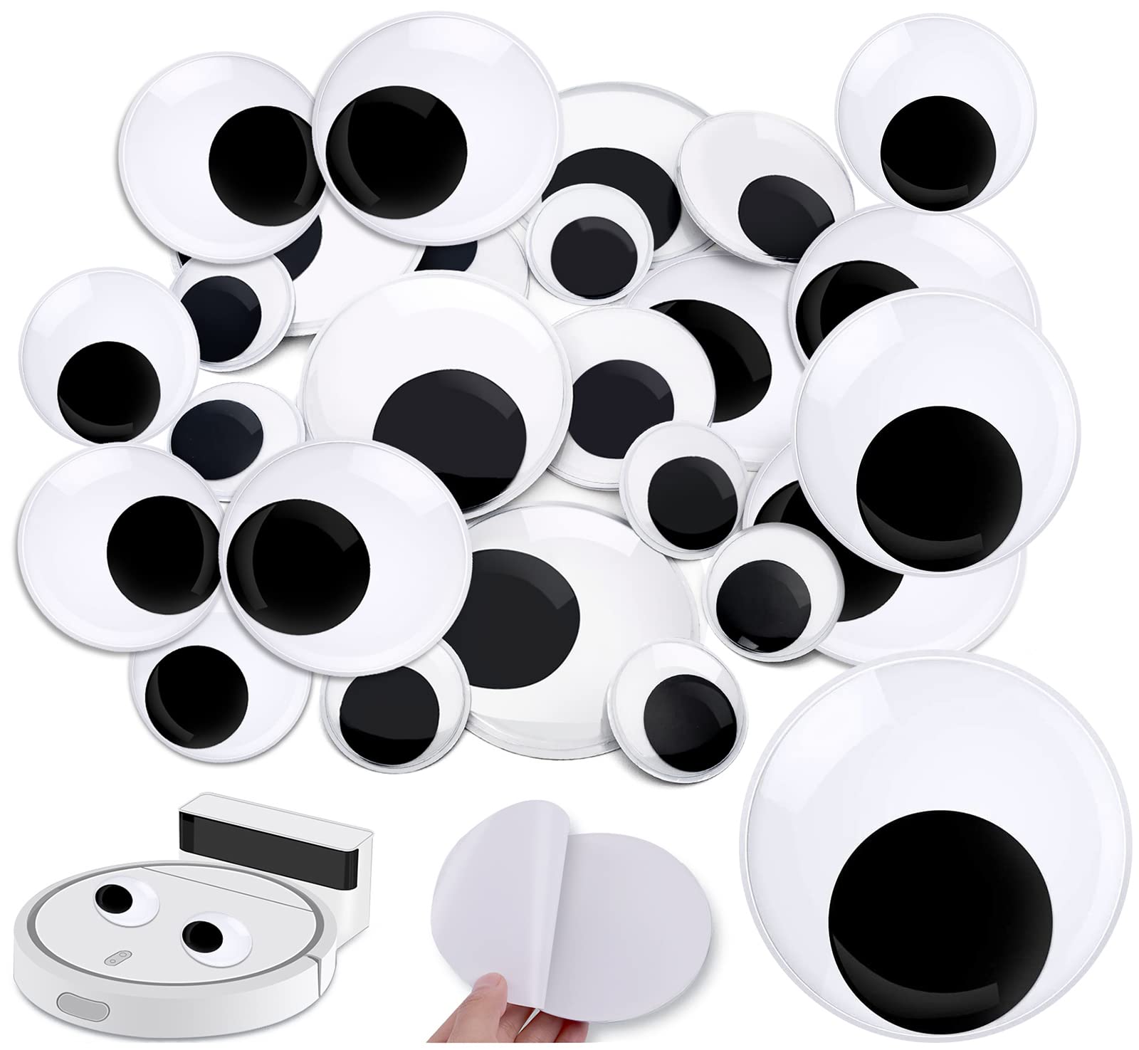 YGAOHF 16 Pieces Giant Googly Eyes - 2 Inch 3 Inch 4 Inch Large Googly Eyes Self Adhesive, Big Googly Eyes Wiggle Eyes for Crafts