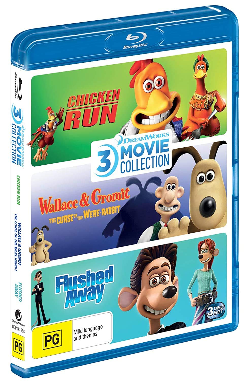 Chicken Run / Wallace & Gromit: The Curse of the Were-Rabbit / Flushed Away (3 Film Collection)