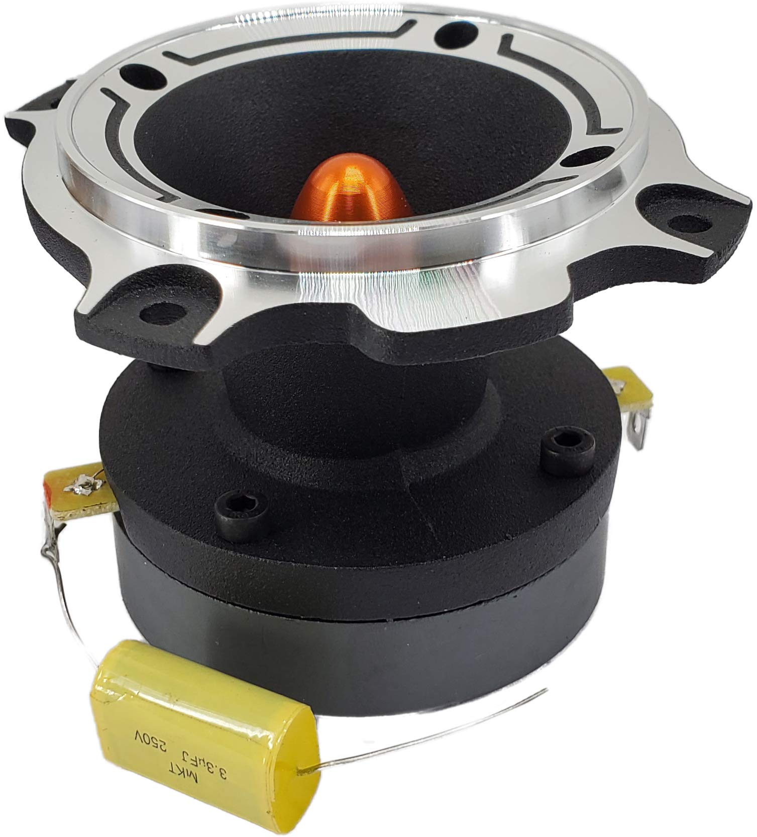 Gravity Warzone Series - WZ40TW - Heavy Duty Titanium Super Bullet Tweeter Loud Speaker 4-Ohms with 1200 Watts Maximum Power at 4 Ohms to 8 Ohms (2 Tweeters)
