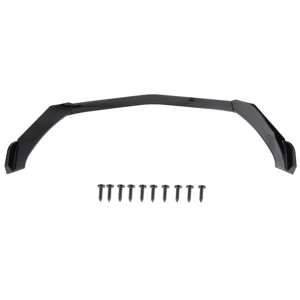 cciyu 3pcs Universal Front Lip Splitter Bumper Adjustable Spoiler Lip ABS Fit for Most Cars