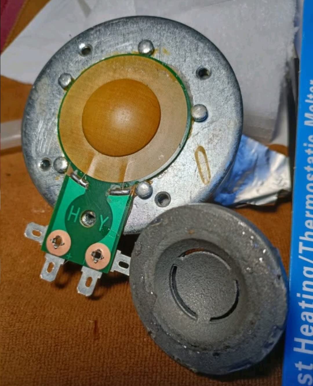 Fielect 25.5mm Tweeter Voice Coil Audio Speaker Resin Membrane Drive Head for Audio Replacement 8Ohm 4Pcs