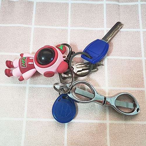 6 Pcs Folding Scissors, PIVHWIR Stainless Steel Portable Telescopic Scissors Safety Travel Trip Scissors for Home Camping Office
