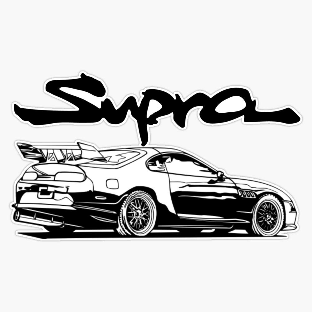 Supra Vinyl Waterproof Sticker Decal Car Laptop Wall Window Bumper Sticker 5"