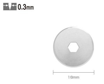 OLFA 18mm Tungsten Tool Steel Rotary Blades,Set of 10. and Marking Pen [Japan Import] (18mm x 10)