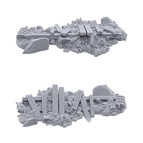 Urban Rubble by GameScape3D, 3D Printed Tabletop RPG Scenery and Wargame Terrain for 28mm Miniatures