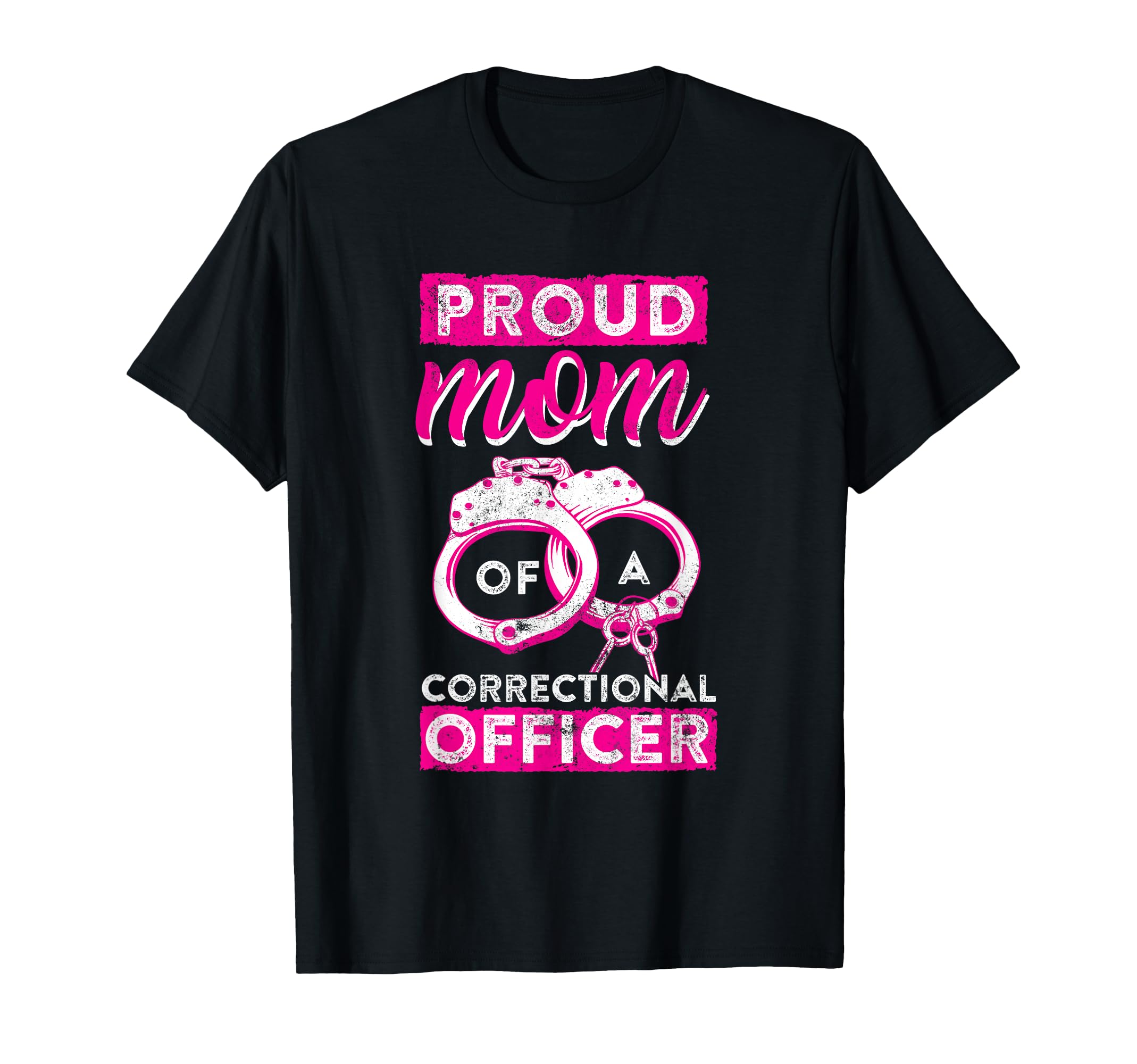 Correctional Officer Proud Mom Thin Silver Line T-Shirt
