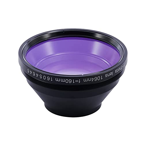 OMTech F Theta Lens for Fiber Laser Engravers, 110x110mm Replacement Optical Scanning Lens for 1064nm Fiber Cutter Marking Engraving Machines, Laser Etching Accessory Field Lens Upgrade, M85x1 Thread