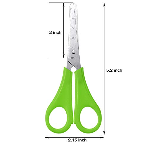 35 Pieces Multipurpose Scissors 2 Inch Blunt Tip Scissors Stainless Steel Paper Scissors with Comfort-Grip Handles for School Office Home, Class Scissors