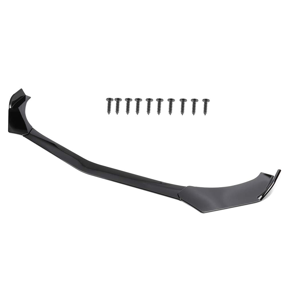 cciyu 3pcs Universal Front Lip Splitter Bumper Adjustable Spoiler Lip ABS Fit for Most Cars