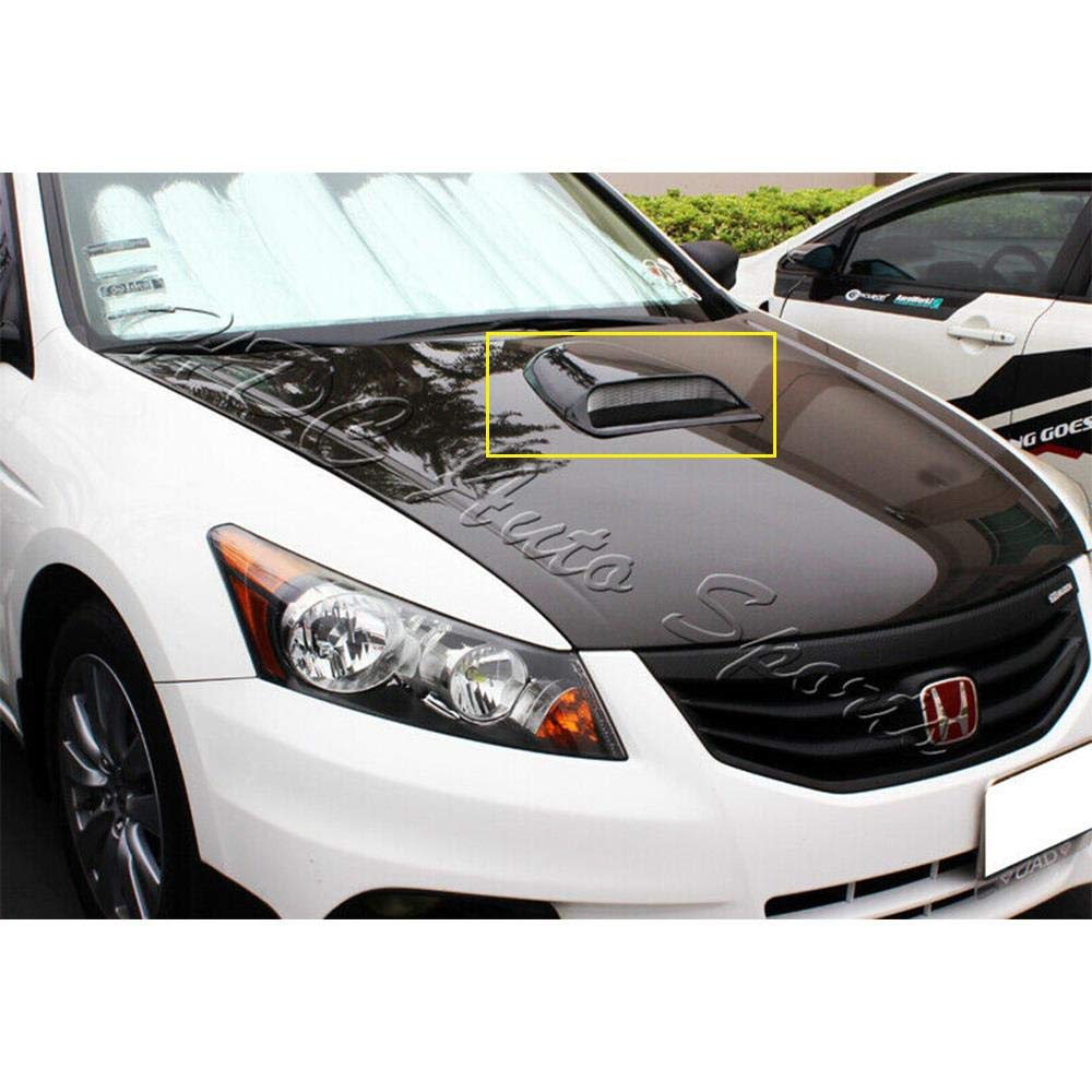 Signature Universal Auto Parts Accessories Universal Black Painted ABS Plastic Racing Air Flow Vent Turbo Hood Scoop Cover