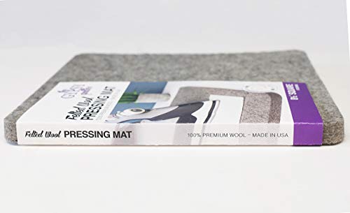 Gypsy Quilter Felted Wool Pressing Mat 8.5"x8.5"x0.5", Made in USA