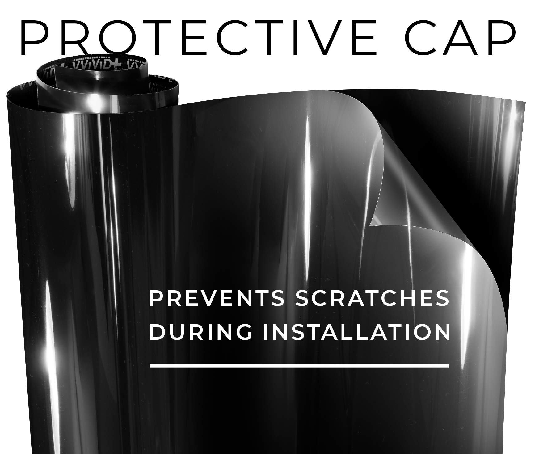 VViViD+ Ultra Gloss Premium Vinyl Car Wrap Film (1ft x 5ft, Gloss Piano Black)