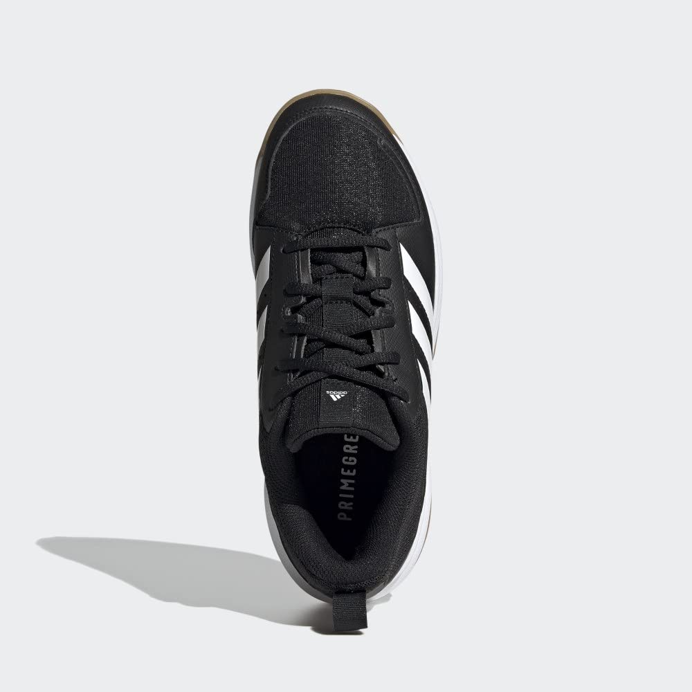 adidas Women's Ligra 7 Indoor Track and Field Shoe, Black/White/Black, 9