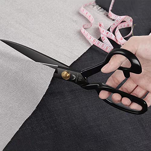 Fabric Scissors 10 Inch Sewing Dressmaking Scissors Professional Razor Sharp for Tailoring Leather Raw Materials - Japan High Carbon Steel Tailor Shears(Right-Handed)
