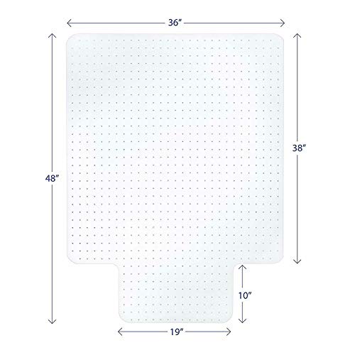Carpet Chair Mats/Chair Mat for Carpets | Low/Medium Pile Computer Chair Floor Protector for Office and Home 36"x 48"x 0.08"/Not Suitable for high Pile Carpet