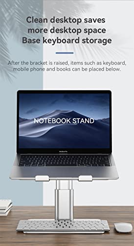 KitBox Laptop Stand for Desk with Adjustable Height and Angle,Aluminum Alloy Notebook Stand for All Laptop.