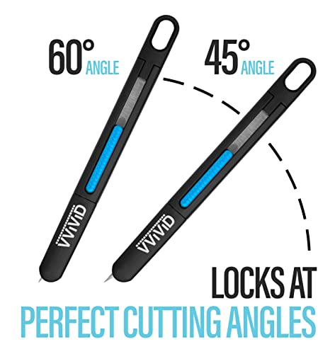 VViViD Precision Gliding Craft Hobby Knife, Retractable, Safety locking, 5 Replacement Blades